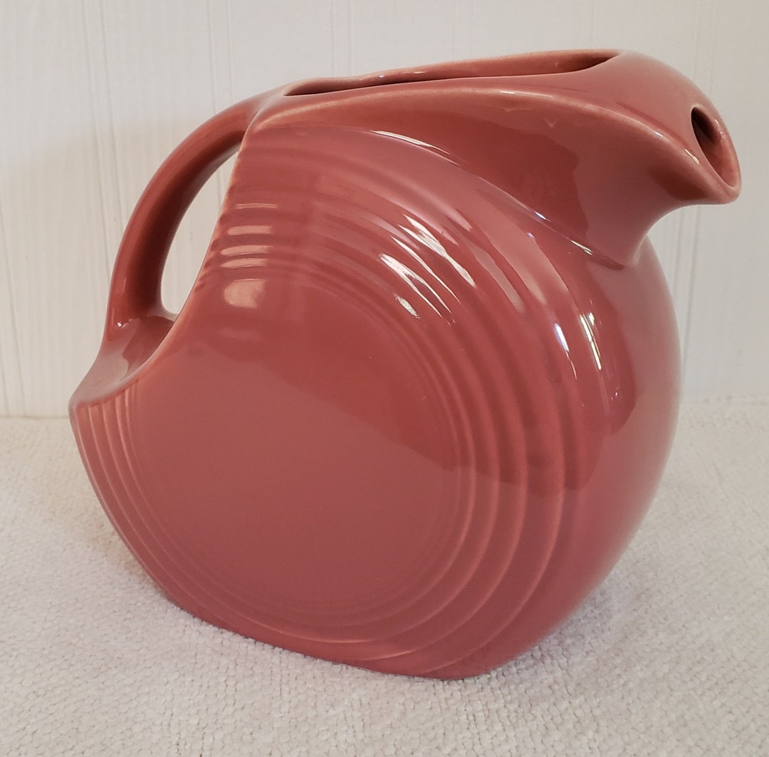 RARE! Original Rose Fiesta Ware Disk Water Pitcher, FREE SHIPPING - Etsy