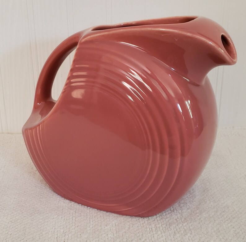 RARE Original Rose Fiesta Ware Disk Water Pitcher, FREE SHIPPING - Etsy