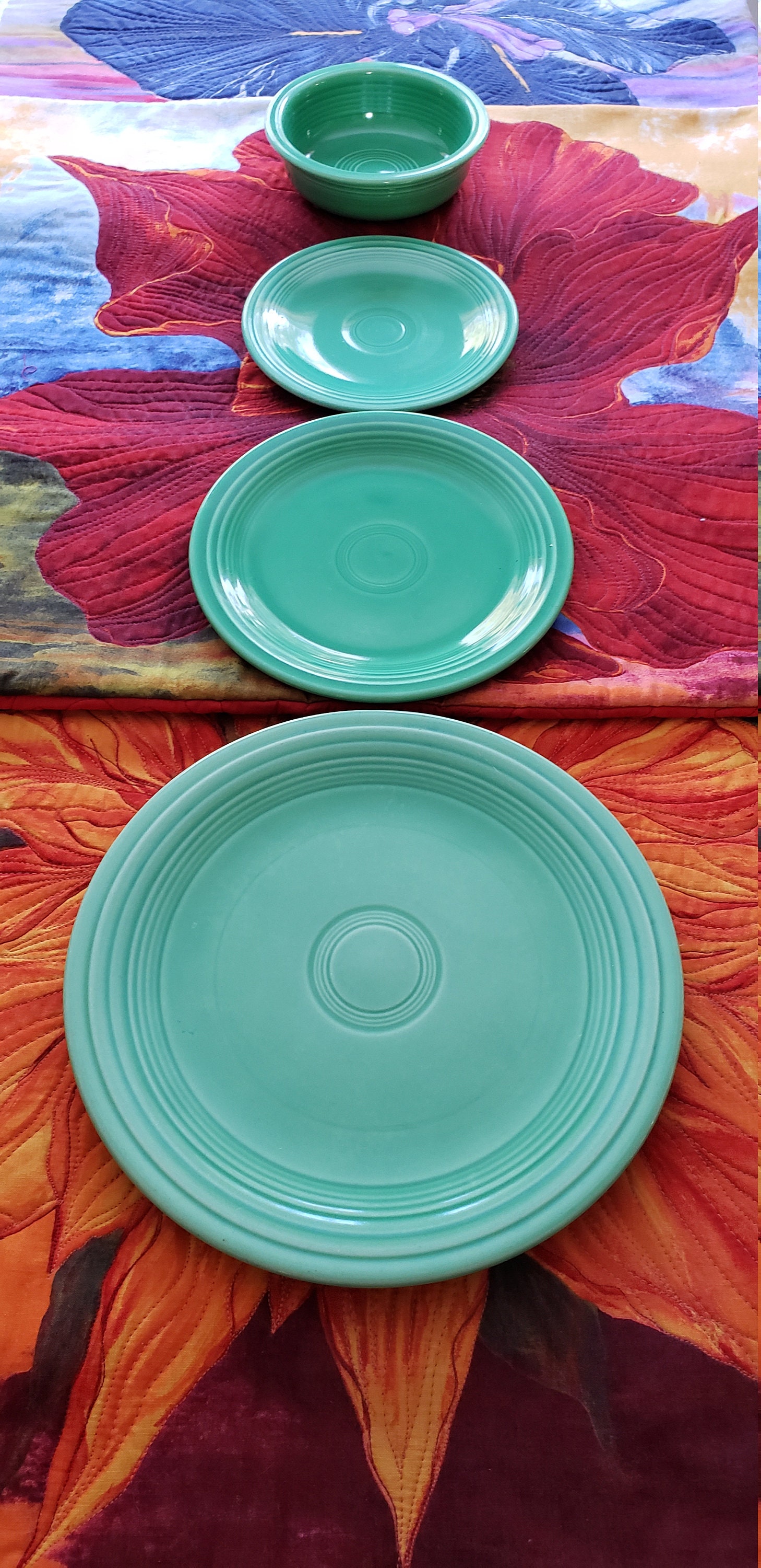 Vintage Green Fiesta Ware-4 Pieces - Etsy
