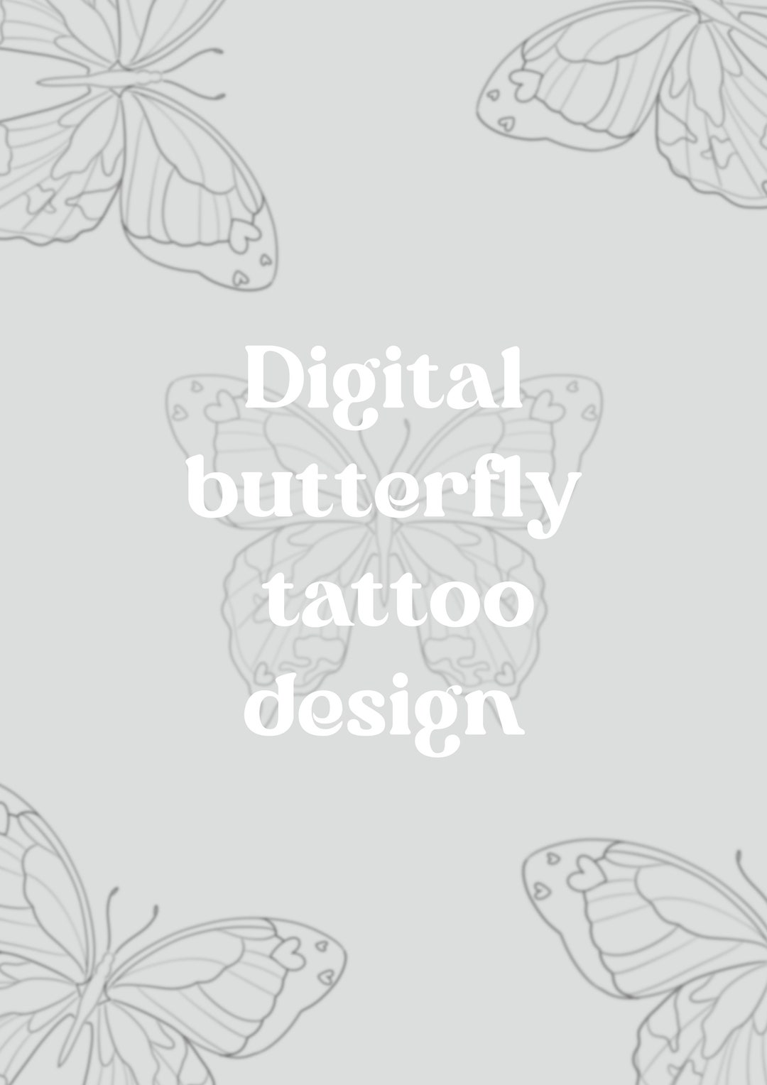 Butterfly Digital Tattoo Design - Etsy