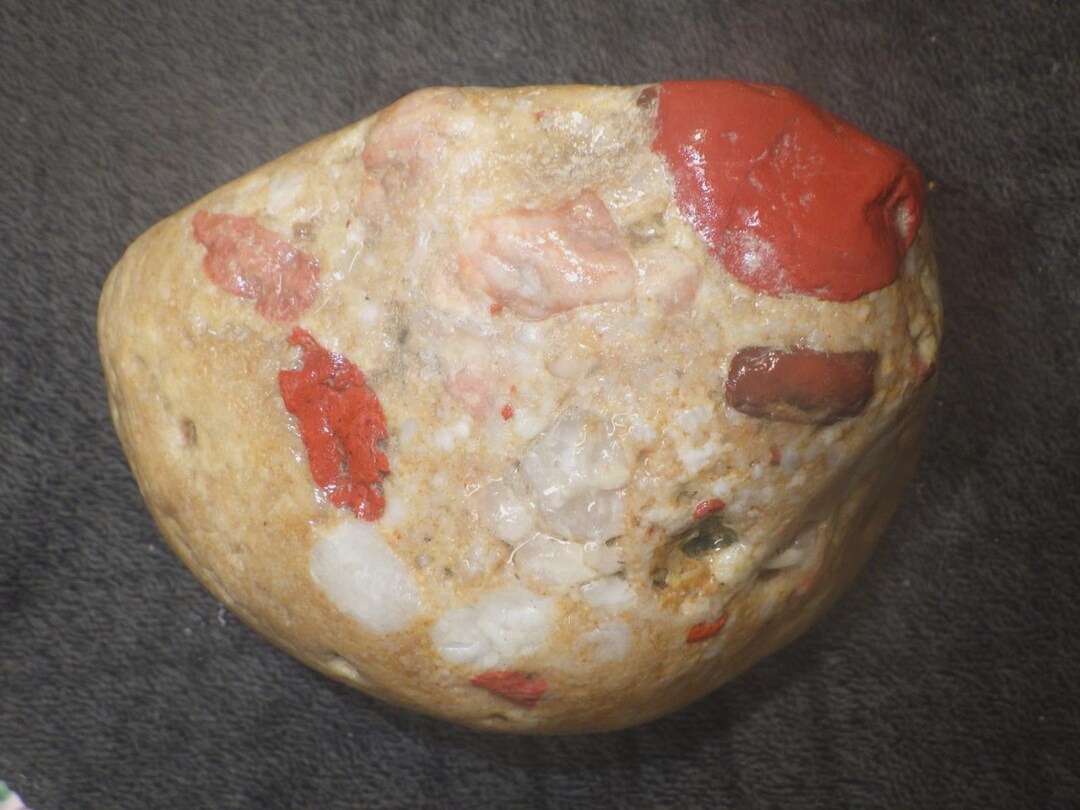 Michigan Pudding Stone Conglomerate Red Jasper 2 Lbs 7.4 Oz - Etsy
