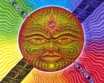 Spiritual sun art | Etsy