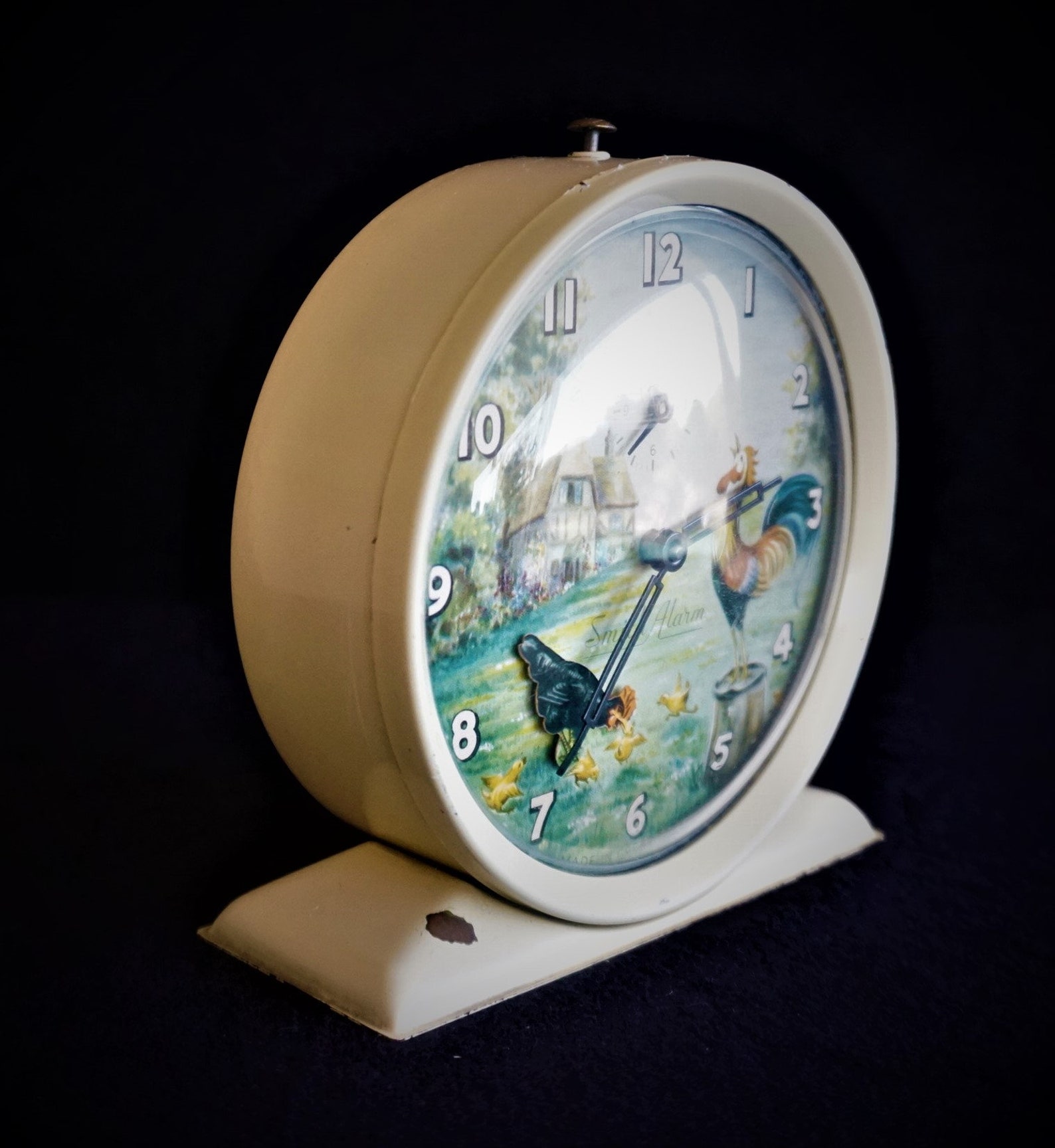 50s Manual Alarm Clock Animated Pecking Chicken Smiths - Etsy