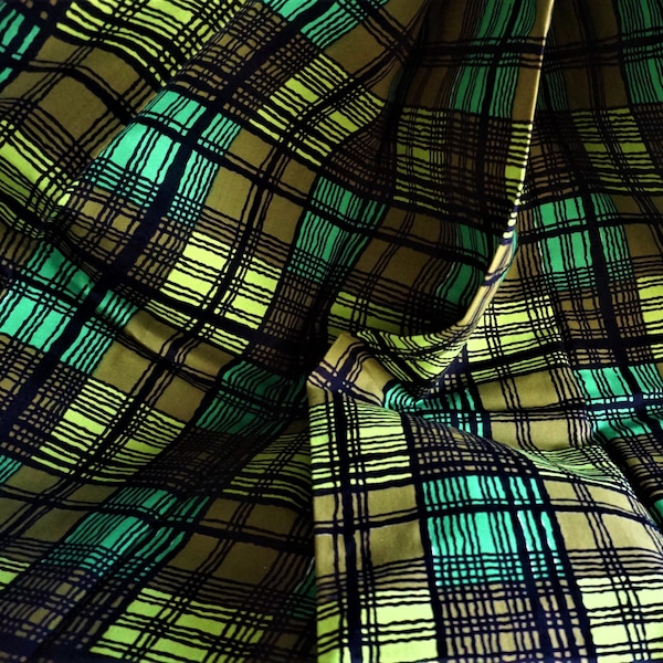 Vintage Plaid Fabric - Etsy