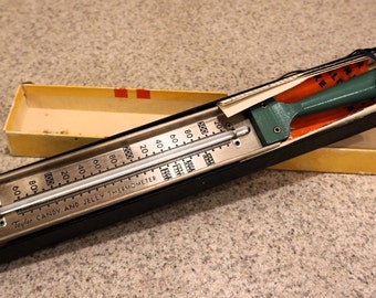 Vintage Mid-century Taylor Candy and Jelly Thermometer, Green Wood ...