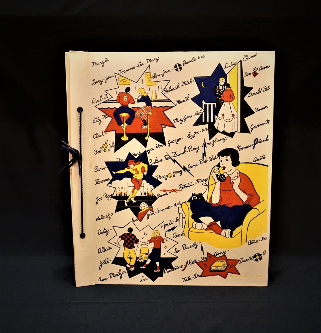 Vtg 50s Scrapbook, Unused 1950 Highschool Scrapbook, Near Mint, Premier ...