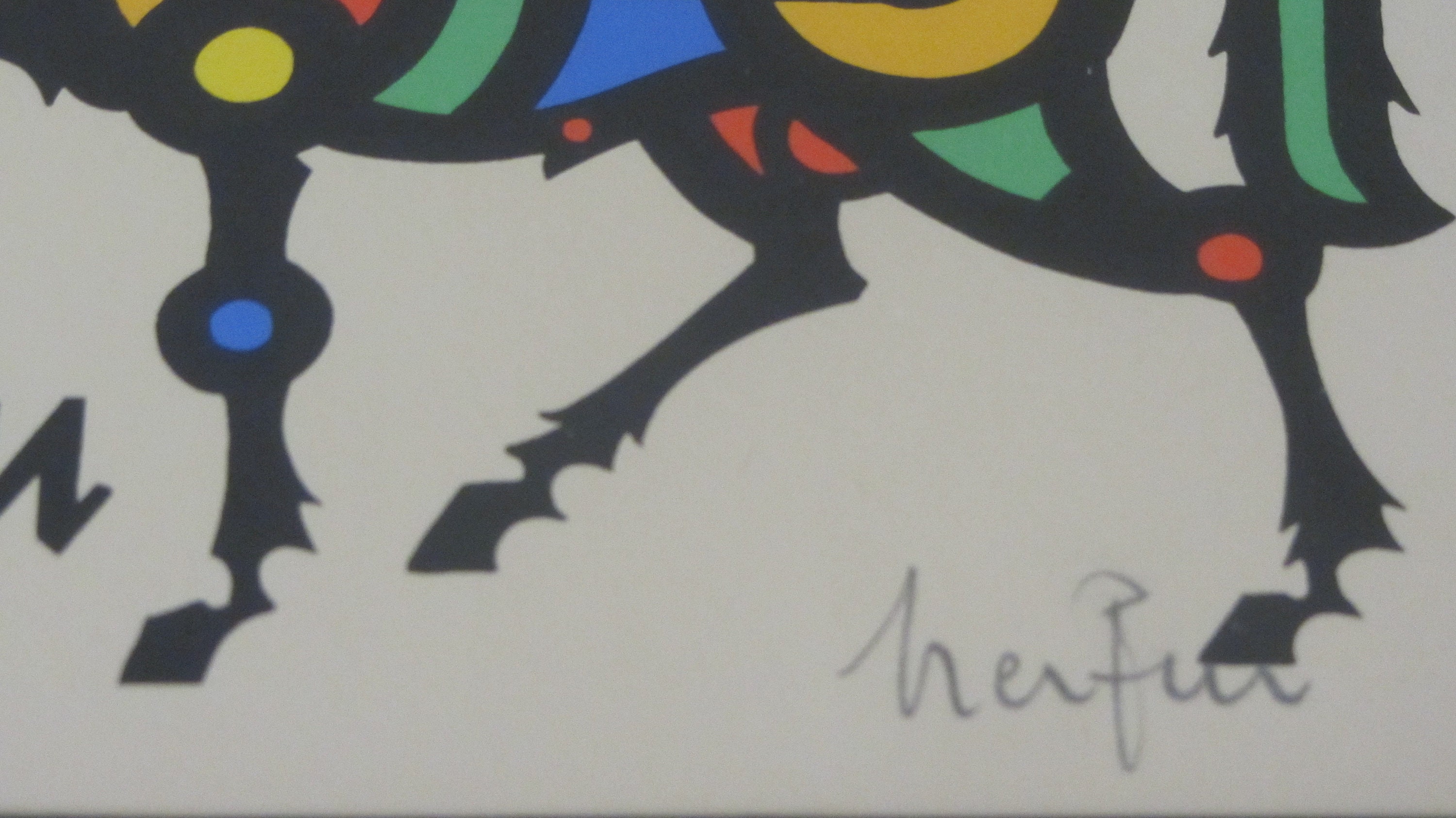 Jean Nerfin Pop Modernist Cubist Sagittarius Serigraph Print, Signed ...