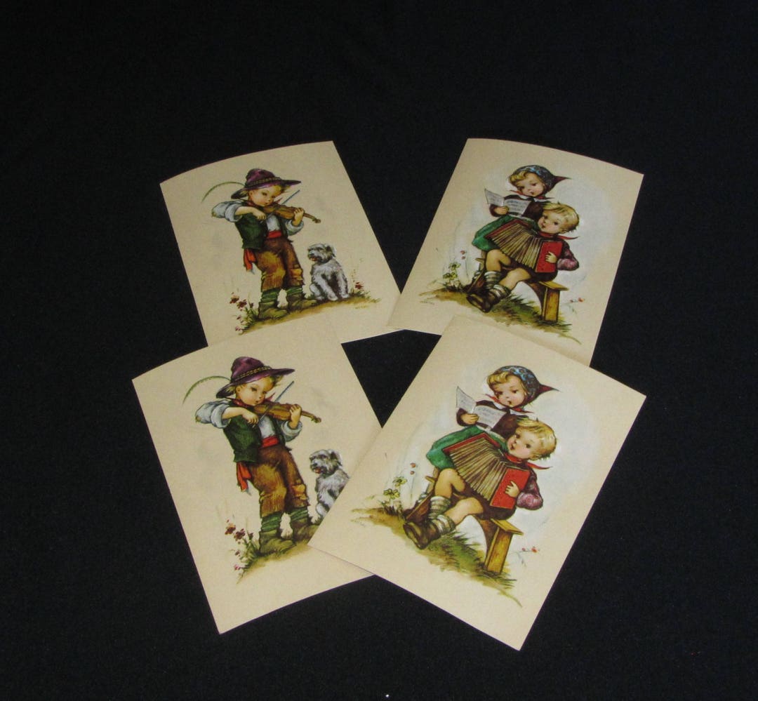 Postcards, Hilde Hummel Style Set of 4, Unused, Vintage 1940s – 50s - Etsy