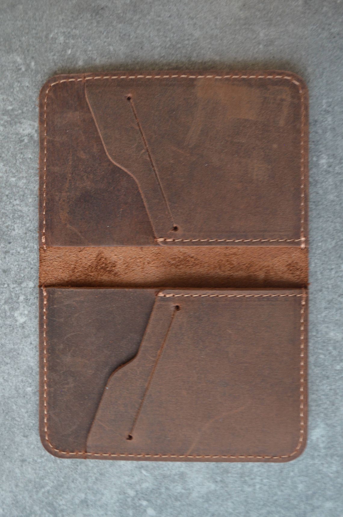 Wallet Leather Wallet Personalized Leather Wallet Front - Etsy