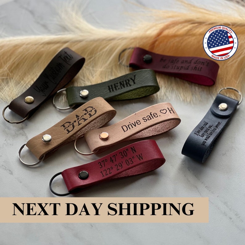 Personalized Dad Keychain, New Dad Gift, Engraved Dad Keychain ...
