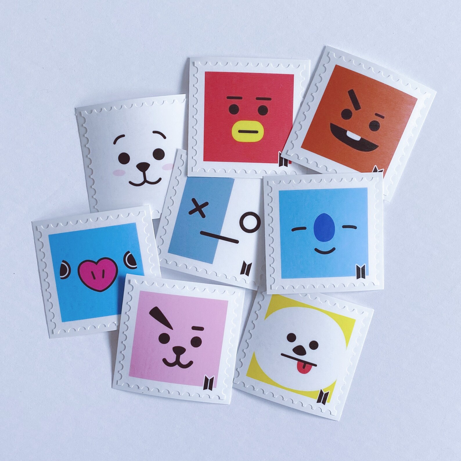 SET BT21 Matte Vinyl Stickers Laptop Decal Phone Decal - Etsy