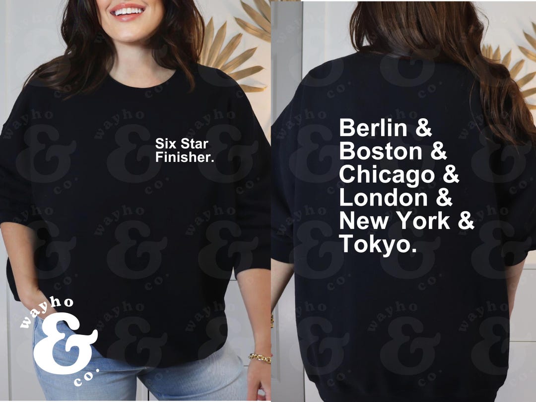 Six Star Finisher Crewneck Sweatshirt | Marathon, 26.2, Runner, Gift ...