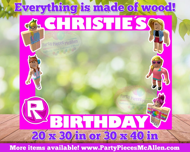 Girls Roblox Picture Frame Girls Roblox Photo Booth Frame | Etsy