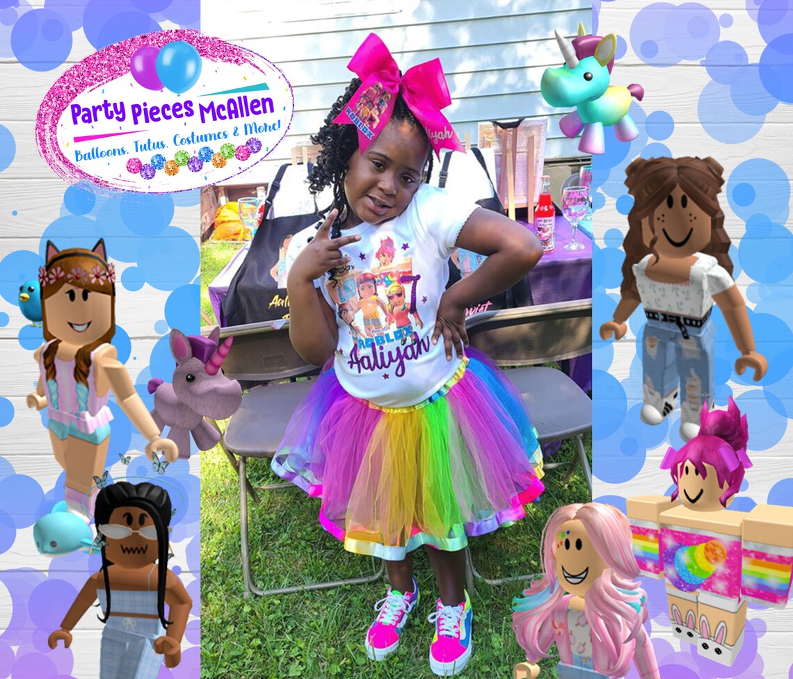 Roblox Tutu Outfit With Custom Avatar Roblox Birthday Shirt | Etsy