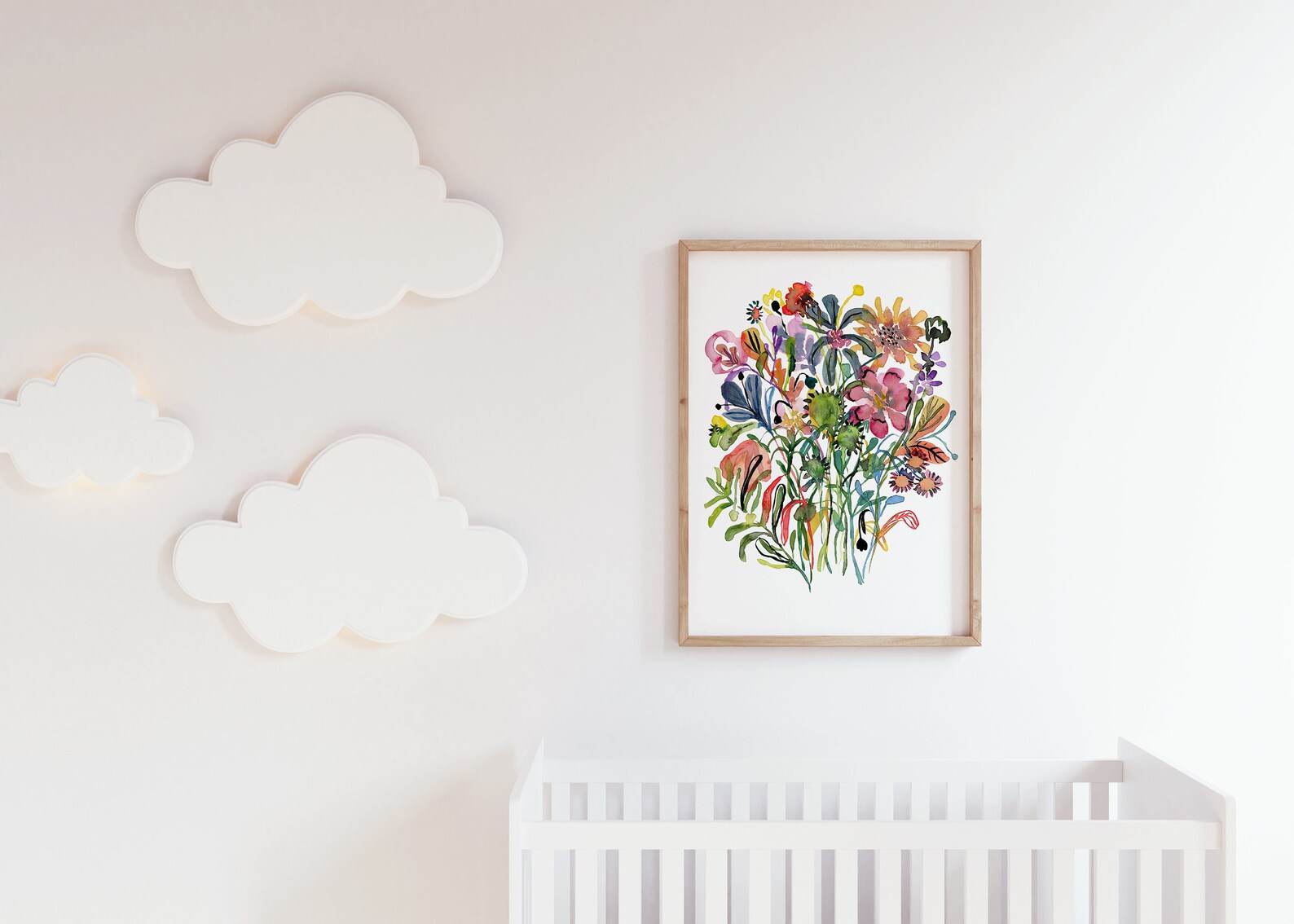 Downloadable Bright Flower Print | Colorful Floral Print | Printable ...