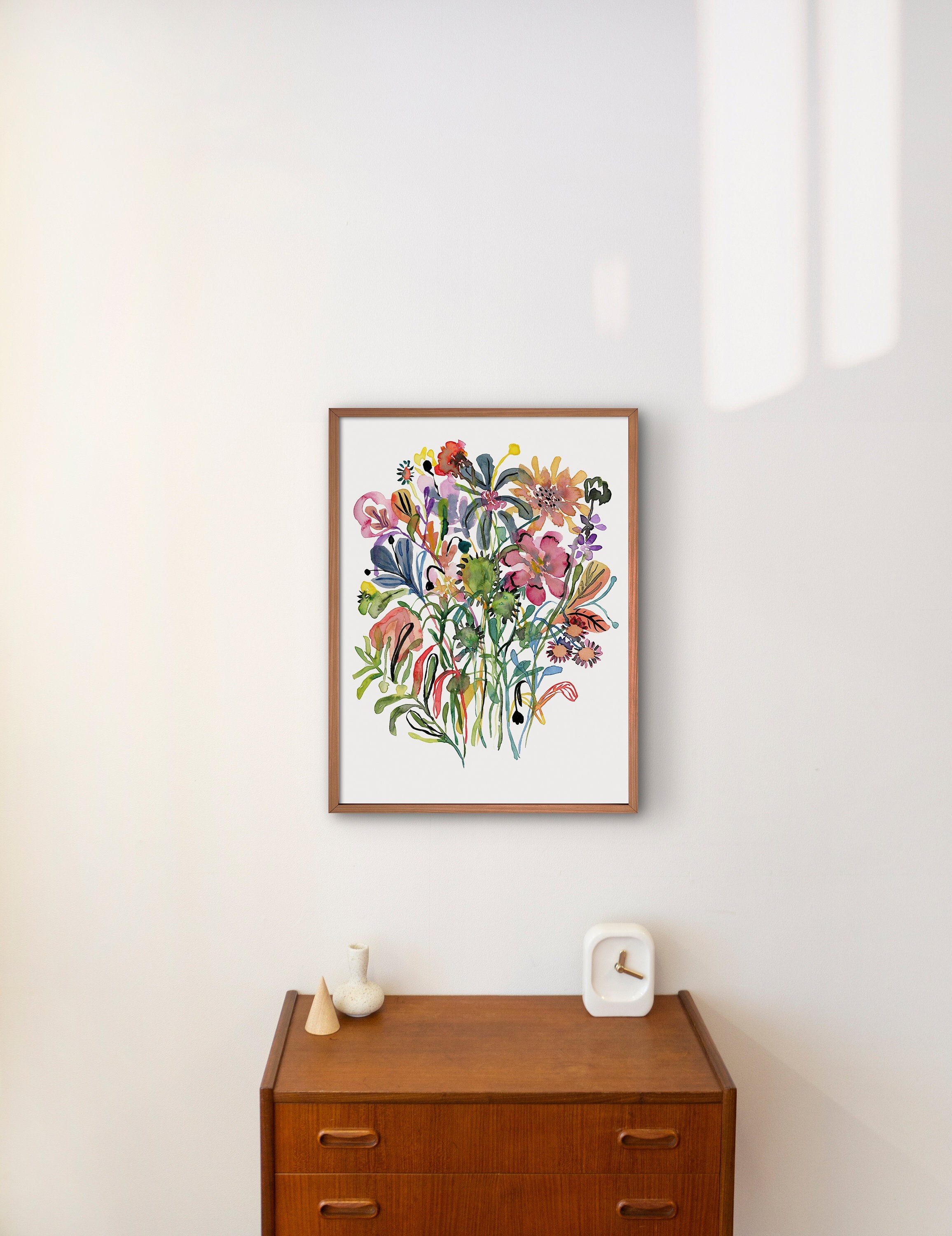Downloadable Bright Flower Print Colorful Floral Print Printable Flower ...