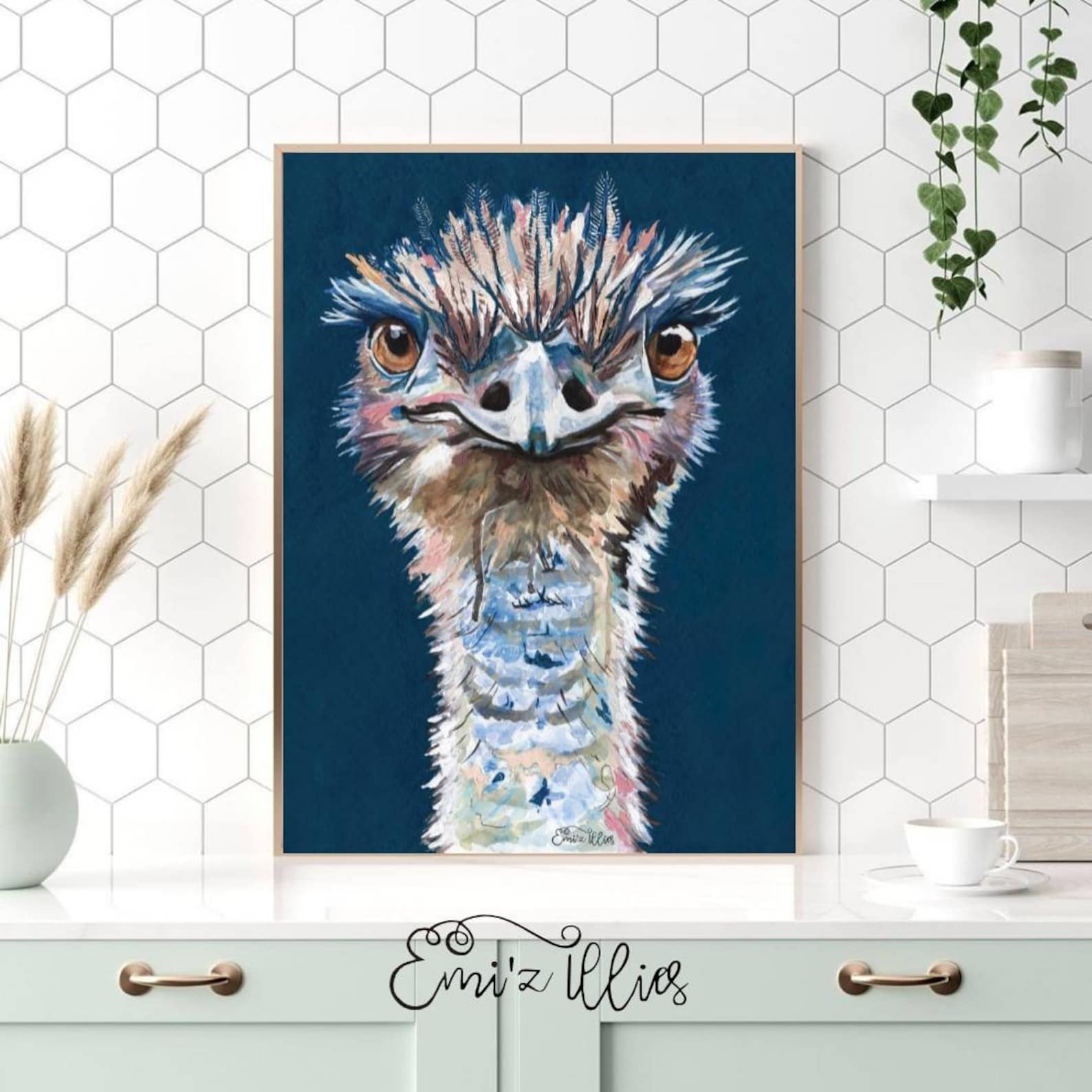 Emu Print Australian Animal Print Emu Emu Art Contemporary - Etsy