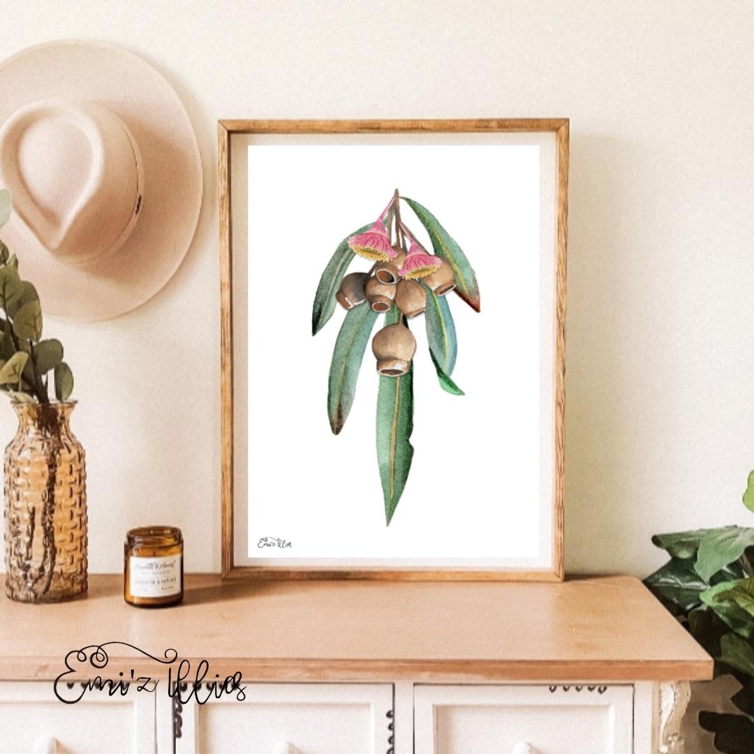 Australian Botanical Art Print Native Flowers Gumnut Print Australian ...