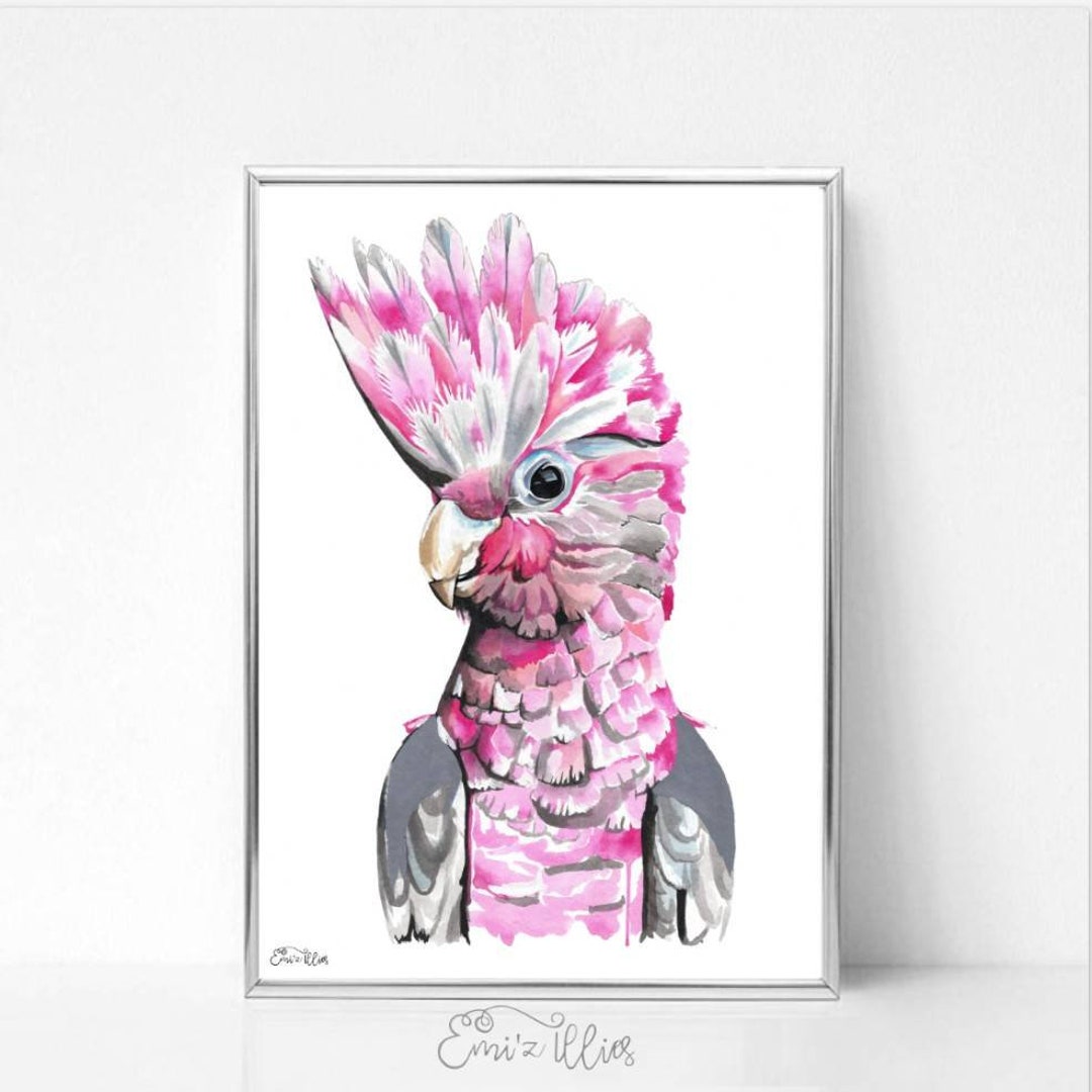 Galah, Watercolour Galah, Home Decor, Watercolour Print, Galah Print ...