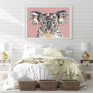 Australian Animal Print Koala Print Australian Native Animal Wall Decor ...