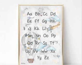 Hot Air Balloon Abc - Etsy