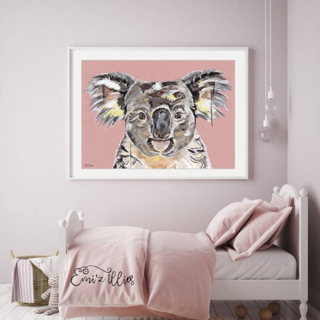 Australian Animal Print Koala Print Australian Native Animal Wall Decor ...