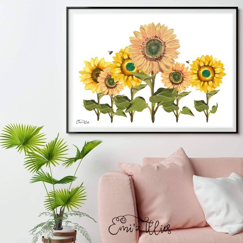 Sunflower Print - Etsy
