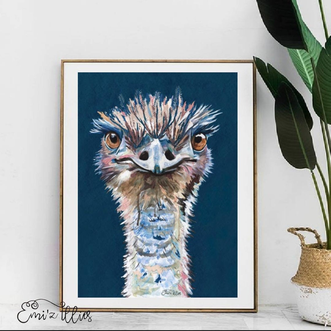 Emu Print Australian Animal Print Emu Emu Art Contemporary - Etsy