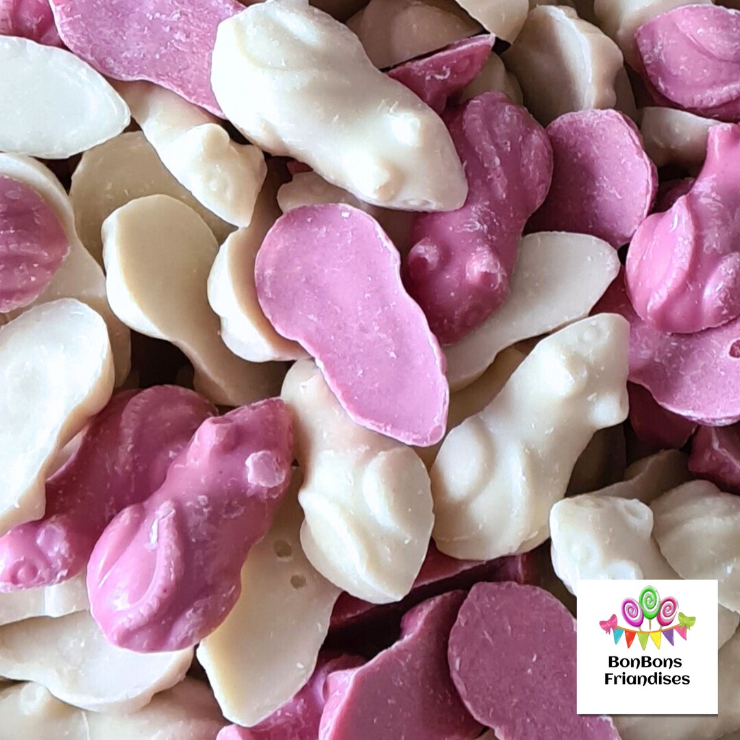 Pink White Mice Chocolate Letterbox, Postal Candy Sweetie Treat ...