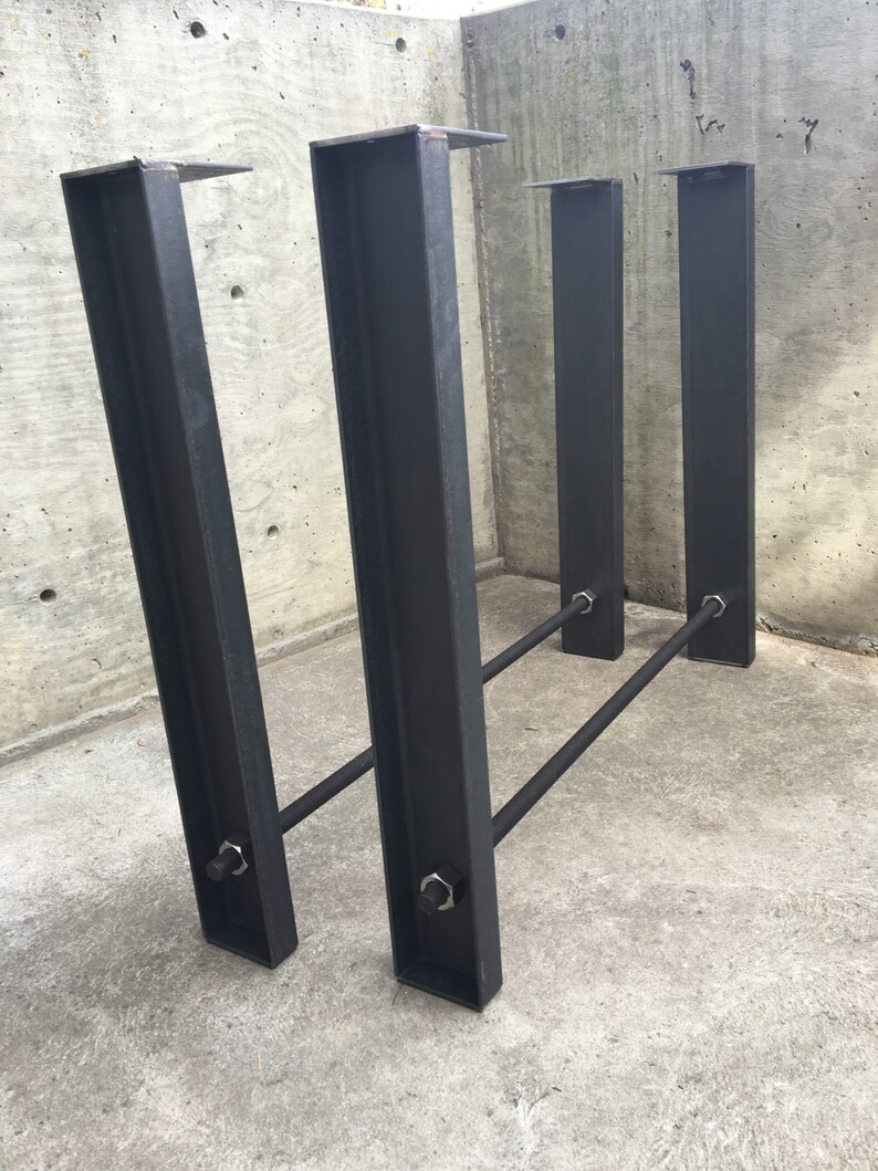 Industrial Metal Table Legs Modern Threaded Steel Table Legs | Etsy