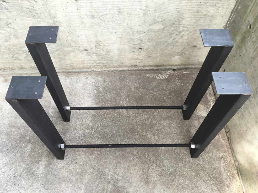 Industrial Metal Table Legs Modern Threaded Steel Table Legs - Etsy