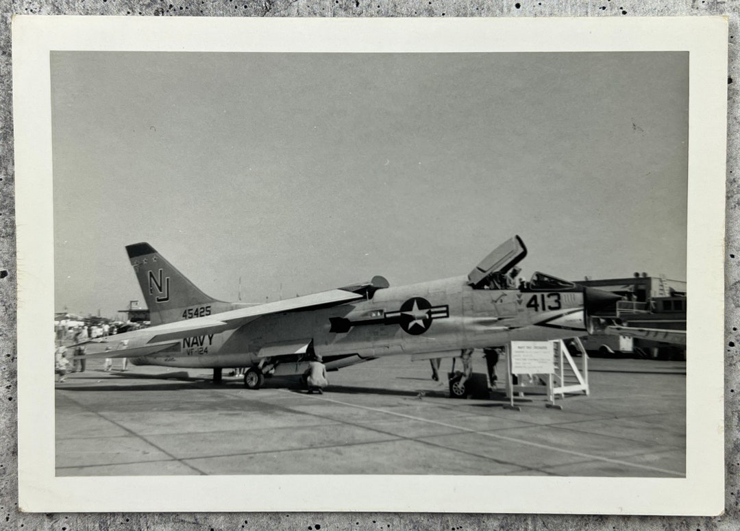 Vintage Original Photo F8U-I Crusader Plane Sidewinder Missile 1960 ...