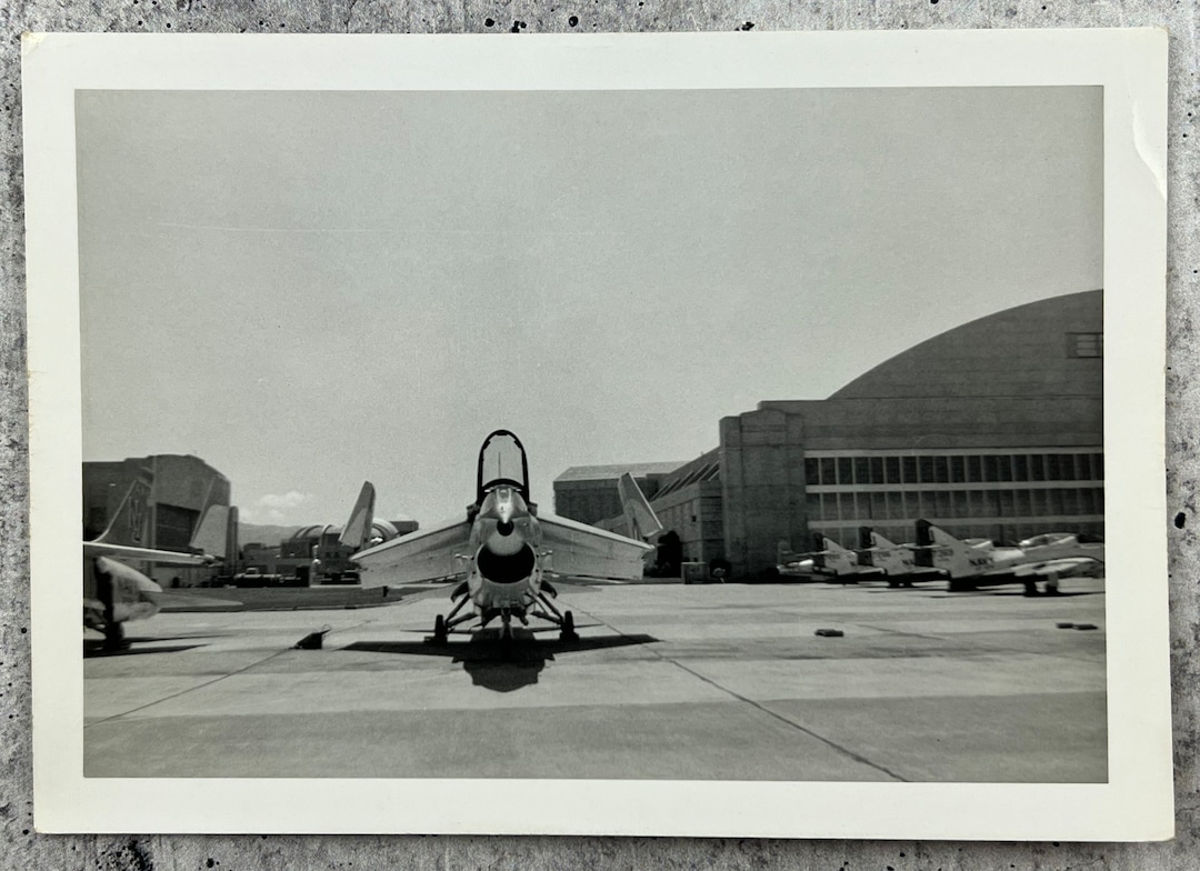 Vintage Original Photo F8U-I Plane 1960 Navy Jet Oakland CA - Etsy