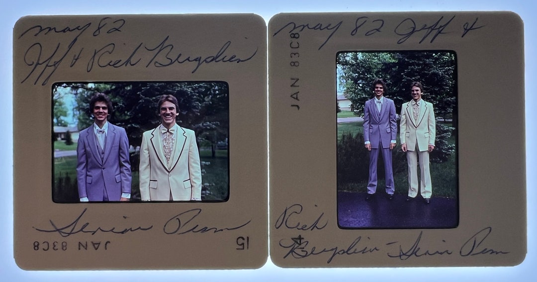 Vintage 1982 'wild Guys' Senior Prom Rented Tuxedo Kodachrome 35mm ...