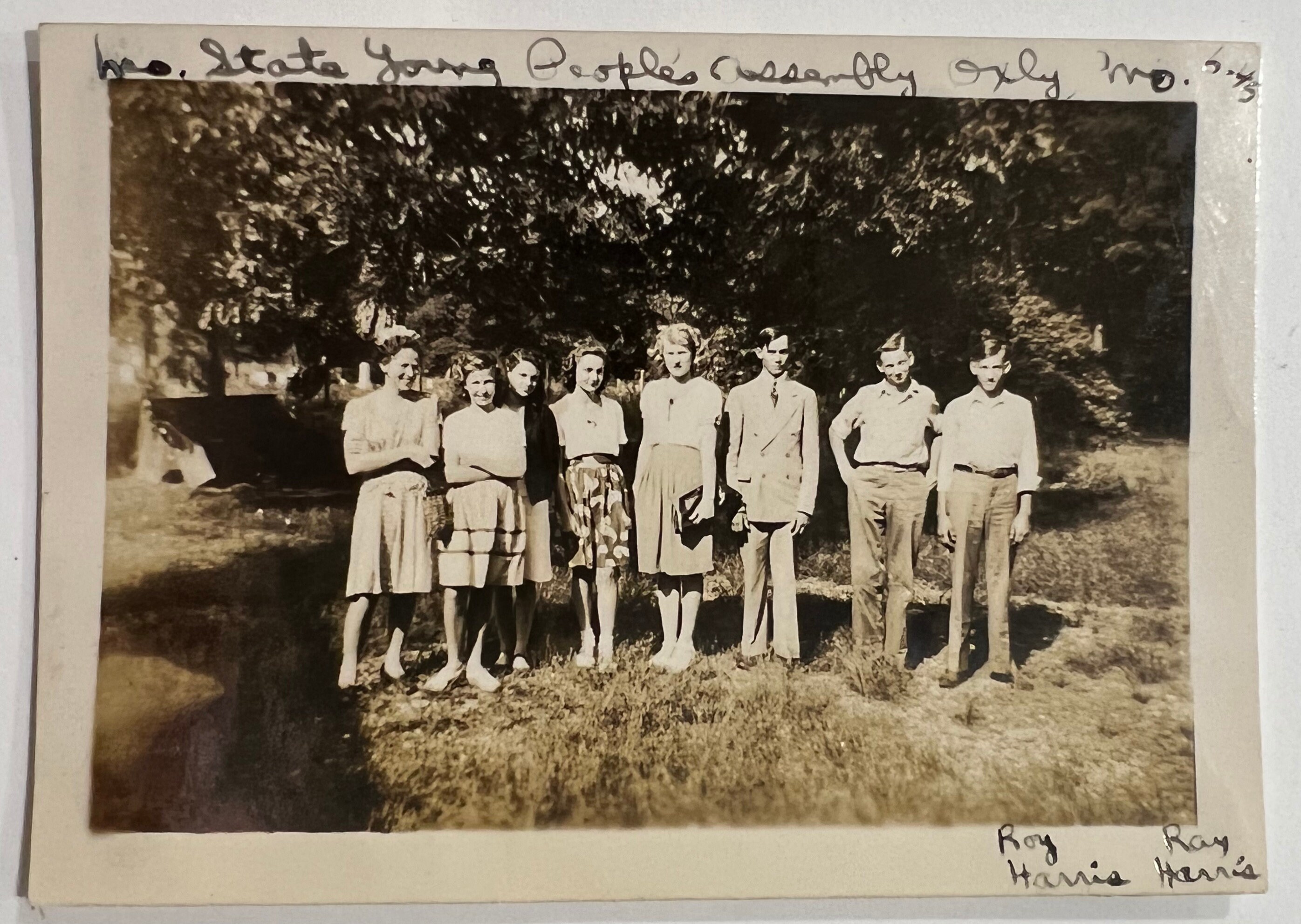Vintage Photo 'young People's Assembly' Oxly Missouri 1940s Photograph ...