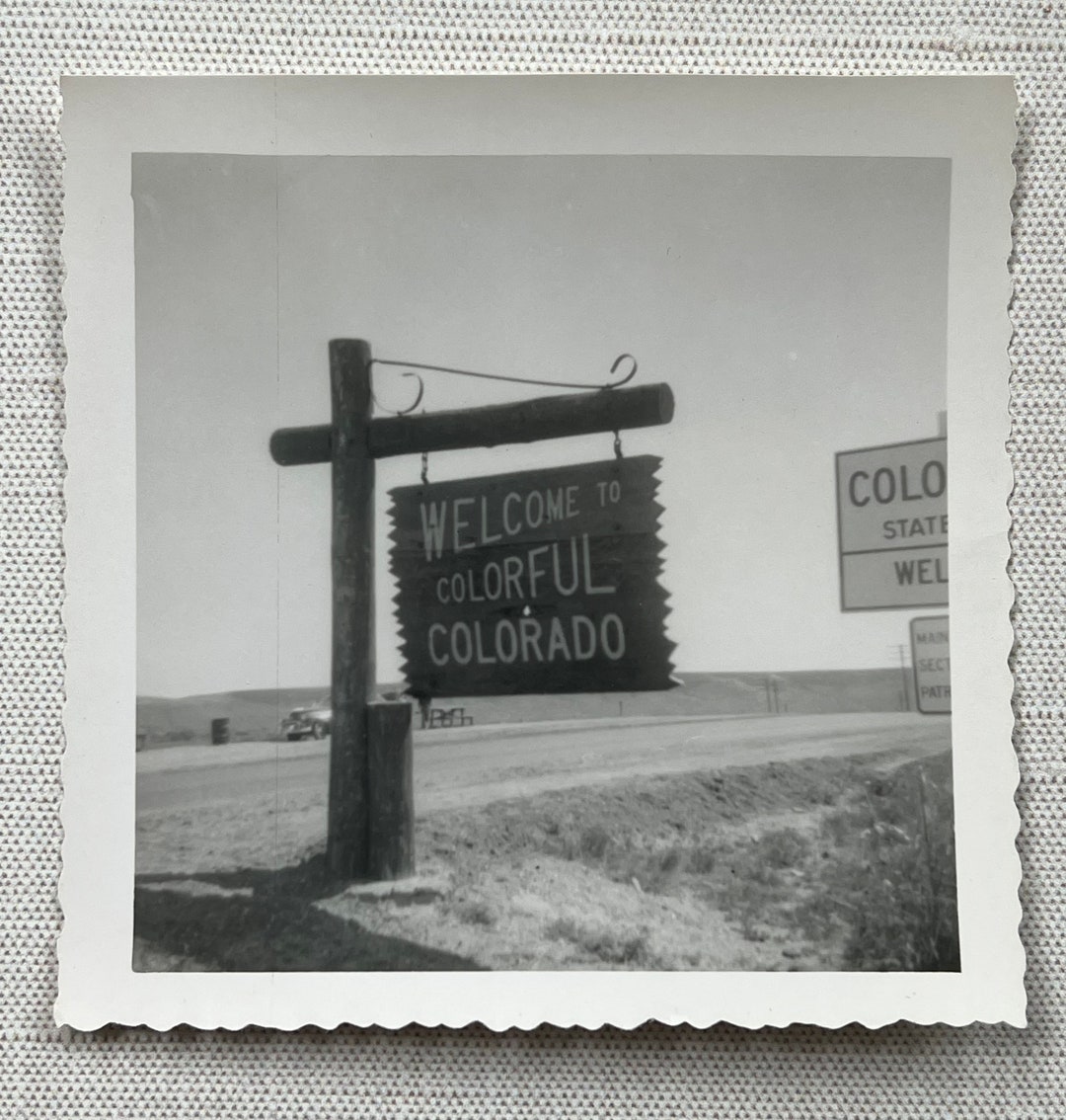 Two Vintage Original Photos Colorful Colorado Old Road Signs 1950s ...