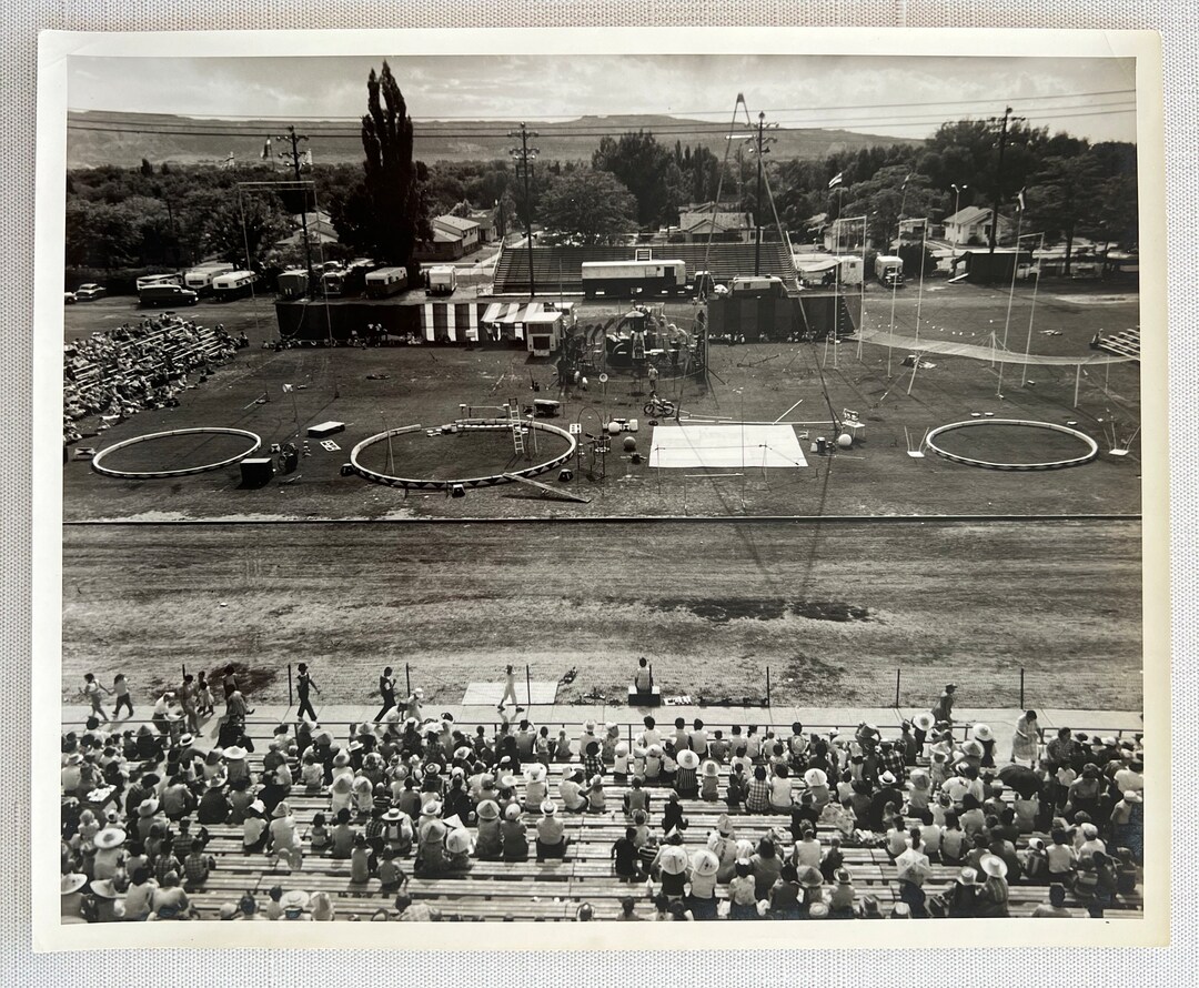 Vintage Original Photo 'three Ring Circus' Aerialist Acrobats ...