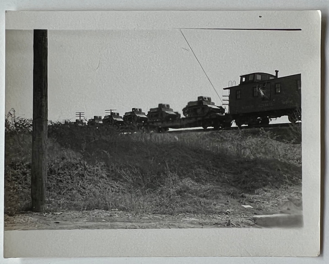 Vintage Original Photo 'tanks on a Train' 1940s Military Photograph #50 ...