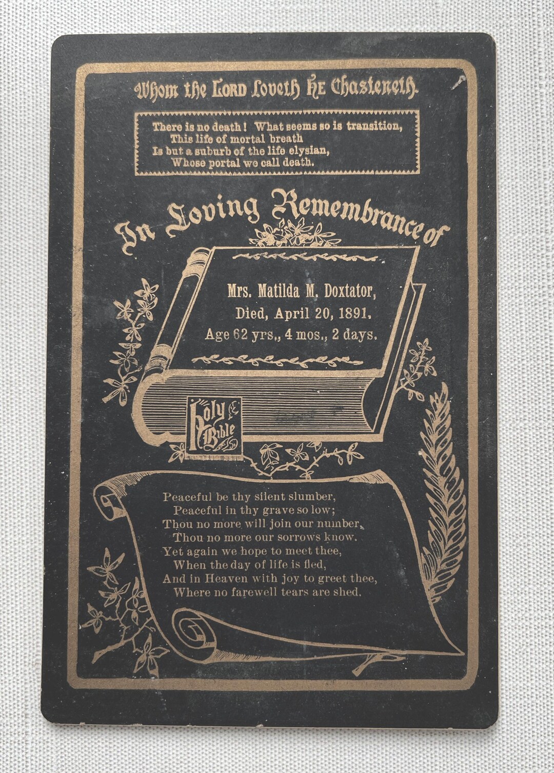 Victorian Mourning Death Funeral Cabinet Card 62-4 - Etsy