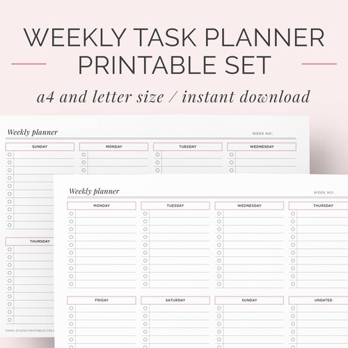 Weekly Landscape Planner Printable A4 and Letter Planner - Etsy Australia