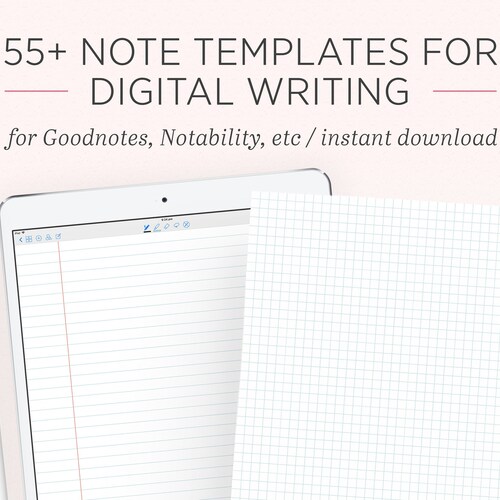 Digital Note Taking Paper Template Goodnotes Notability Ipad - Etsy ...