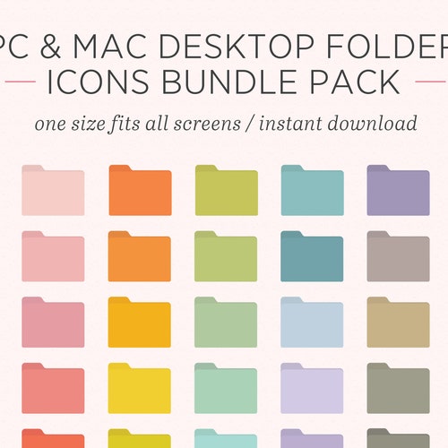 Macbook Folder Icons Desktop Icons INSTANT DOWNLOAD - Etsy