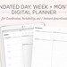 Undated Digital Daily and Weekly Planner Pastel Portrait - Etsy