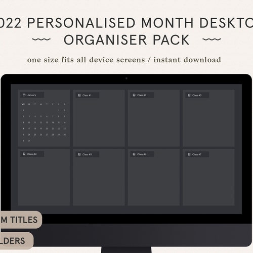 2023 Monthly Calendar Desktop Wallpaper Background - Etsy