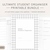 Study Session Printable Student Organiser, Back to School, College Time ...