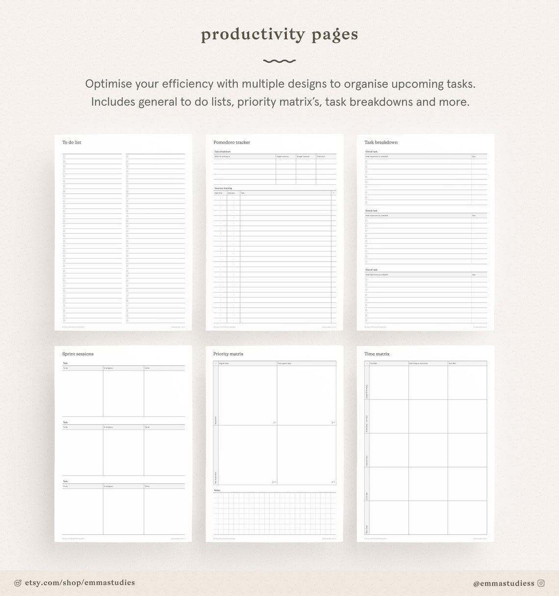 Ultimate Student Study Organiser Pack College University | Etsy Canada