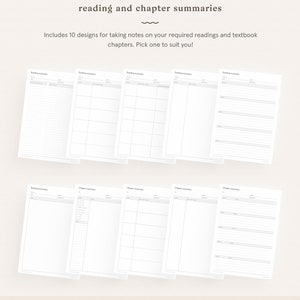 Reading Journal Log | Book and Novel Diary | Student University College ...