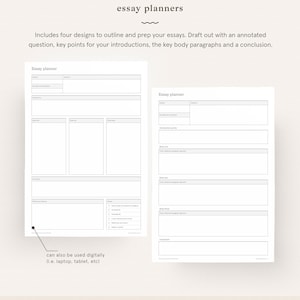 Essay Guide and Planner Printable Pack | School, College, University ...