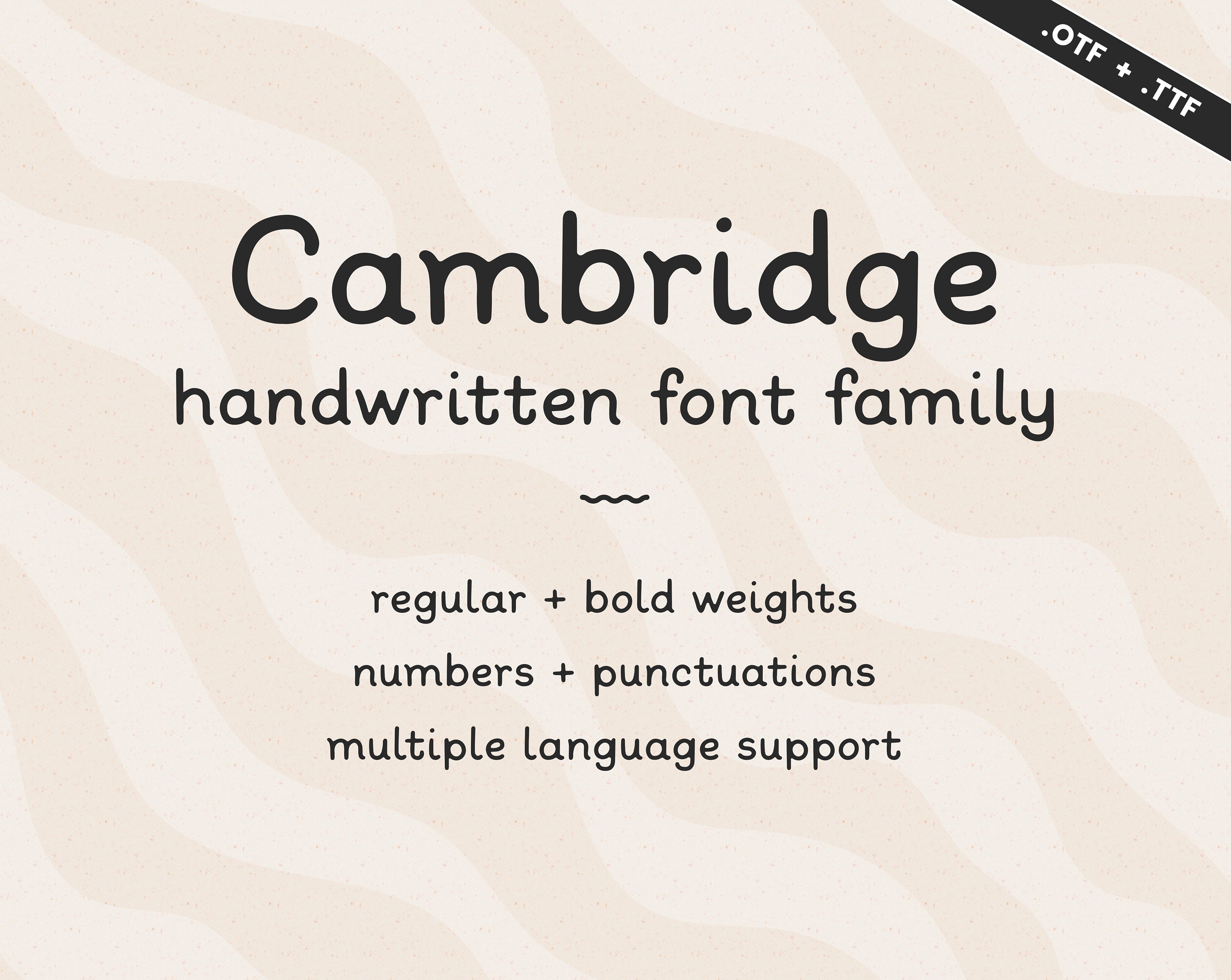Cambridge Handwritten Font | Student Notes Handlettered Script ...