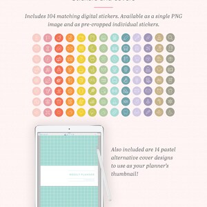 Undated Digital Daily and Weekly Planner Pastel Portrait - Etsy